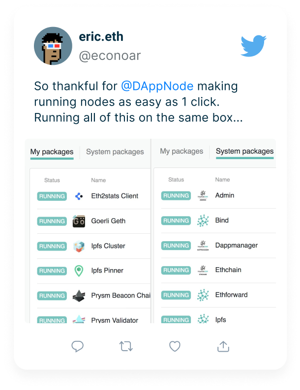 Run a node and stake on Ethereum and many other blockchains | Dappnode